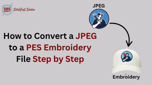 How To Convert A JPEG To PES Embroidery File | Step By Step